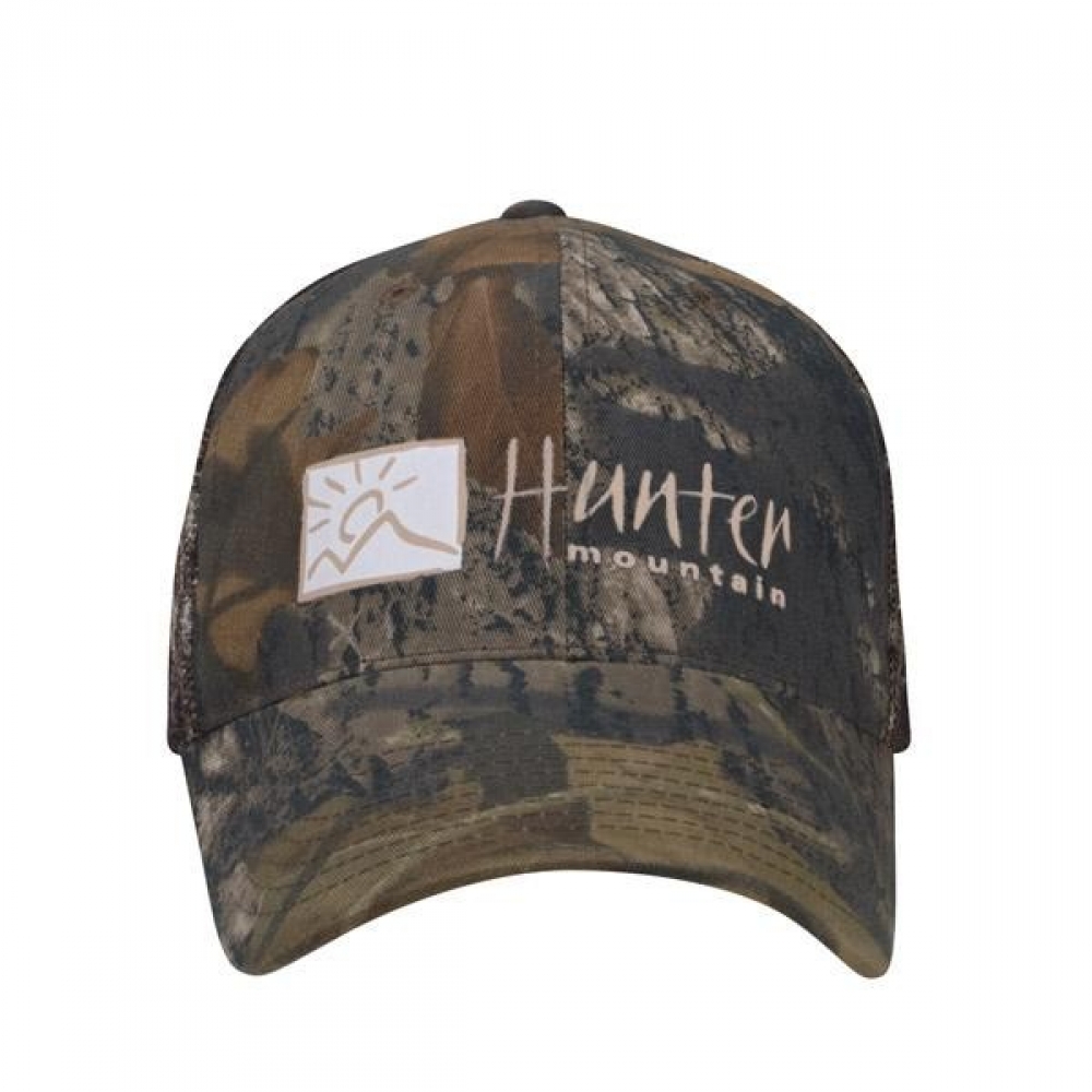 Camo Mesh Cap 8305 With Your Corporate Logo Transfer Printed