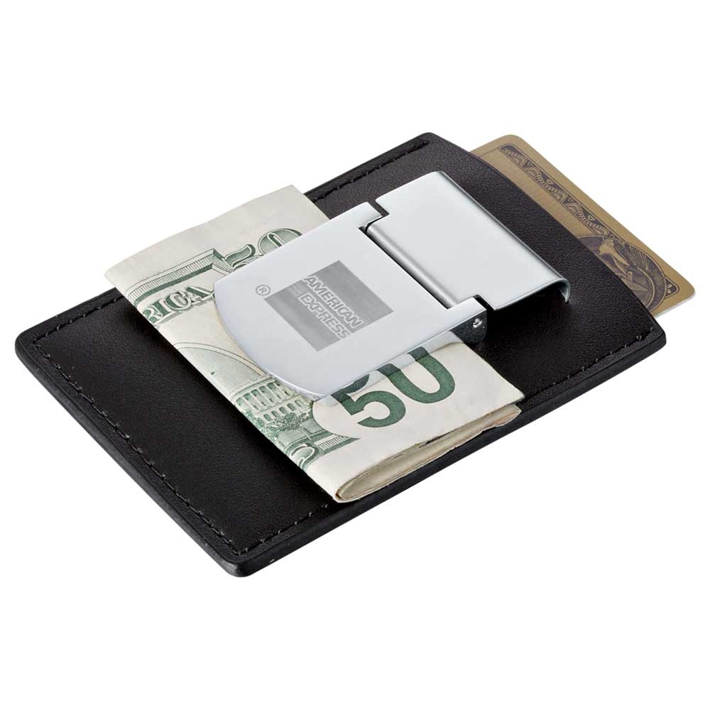 Zippo® Spring Loaded Leather Money Clip With Your Logo