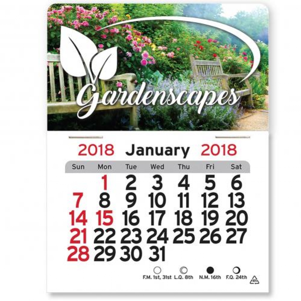 Press-N-Stick Calendar With Your Own Logo and Info